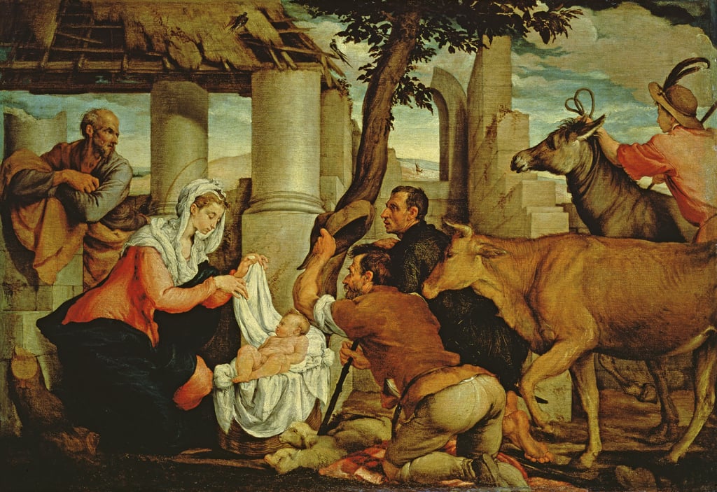 Die Anbetung der Hirten von Jacopo Bassano: Kunstdruck